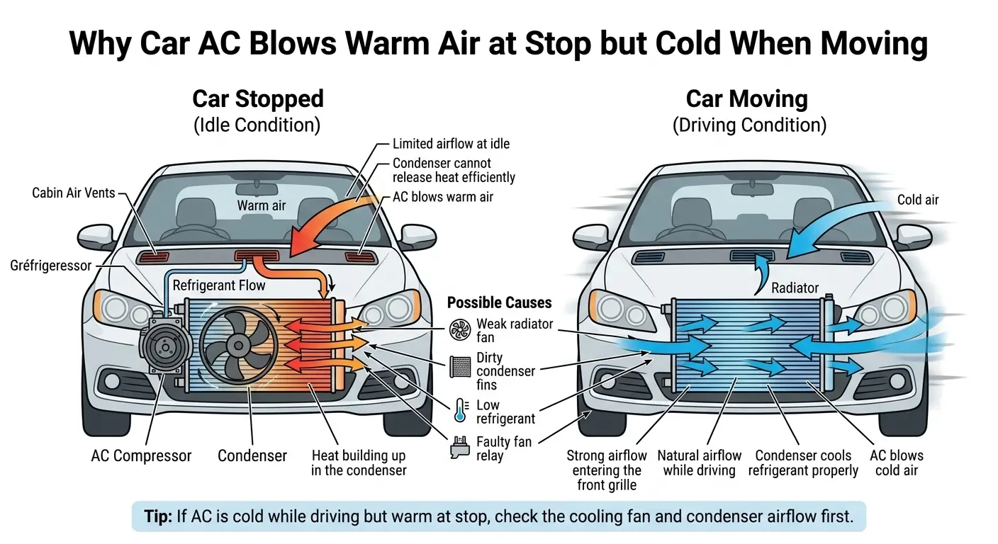 Vehicle Ac Blowing Hot Air